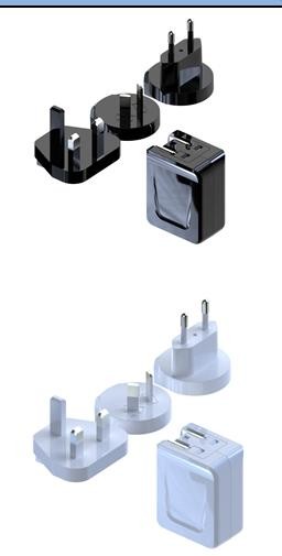 Interchangeable Plug Wall Mount Power Adapter With 15W / 18W / 24W AC